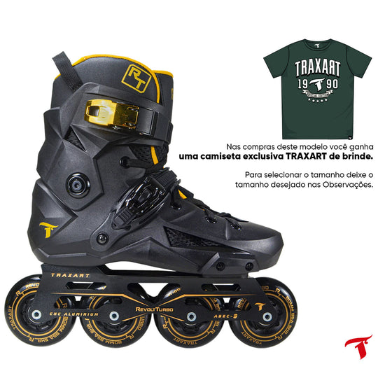 Patins Inline Freestyle Revolt Turbo Black Gold | Traxart