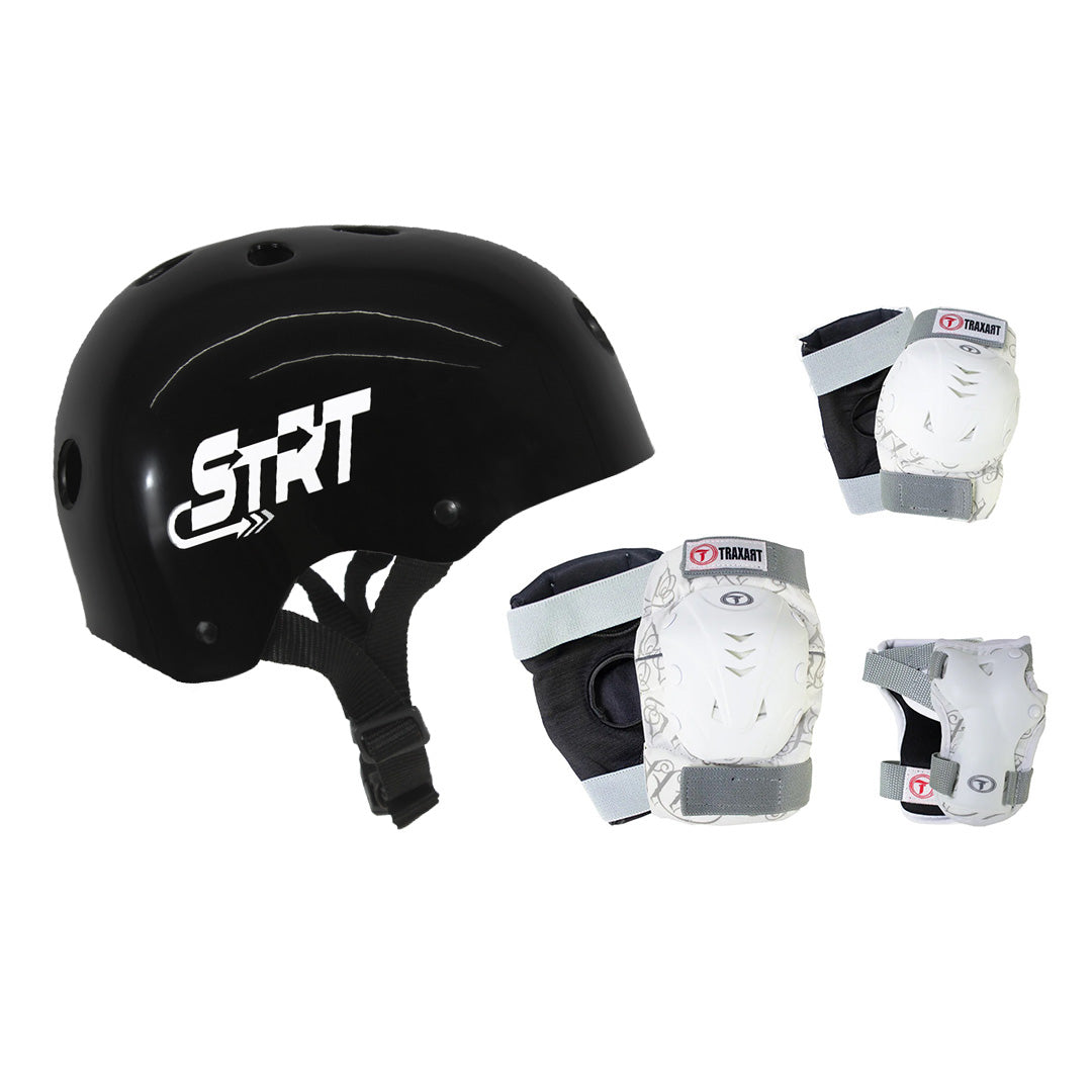 Kit Capacete STRT Preto + Proteção DK-619 | TRAXART – Traxart