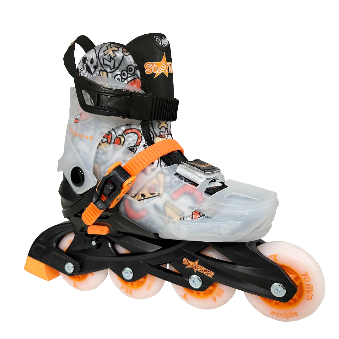 Patins Infantil StrarLight Preto com Rodas de LED | TRAXART – Traxart