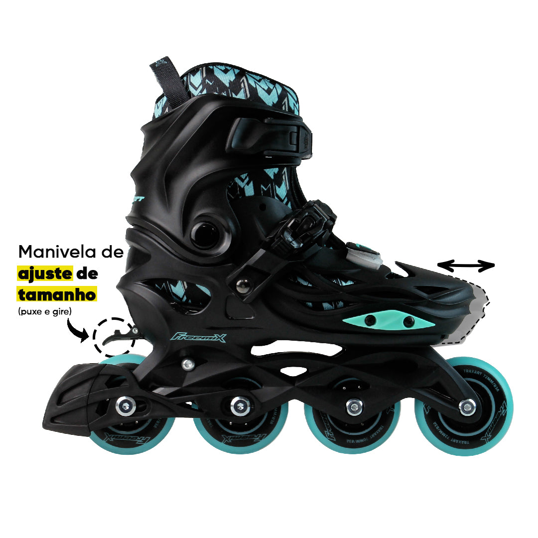 Patins Infantil Freemix Preto | Traxart