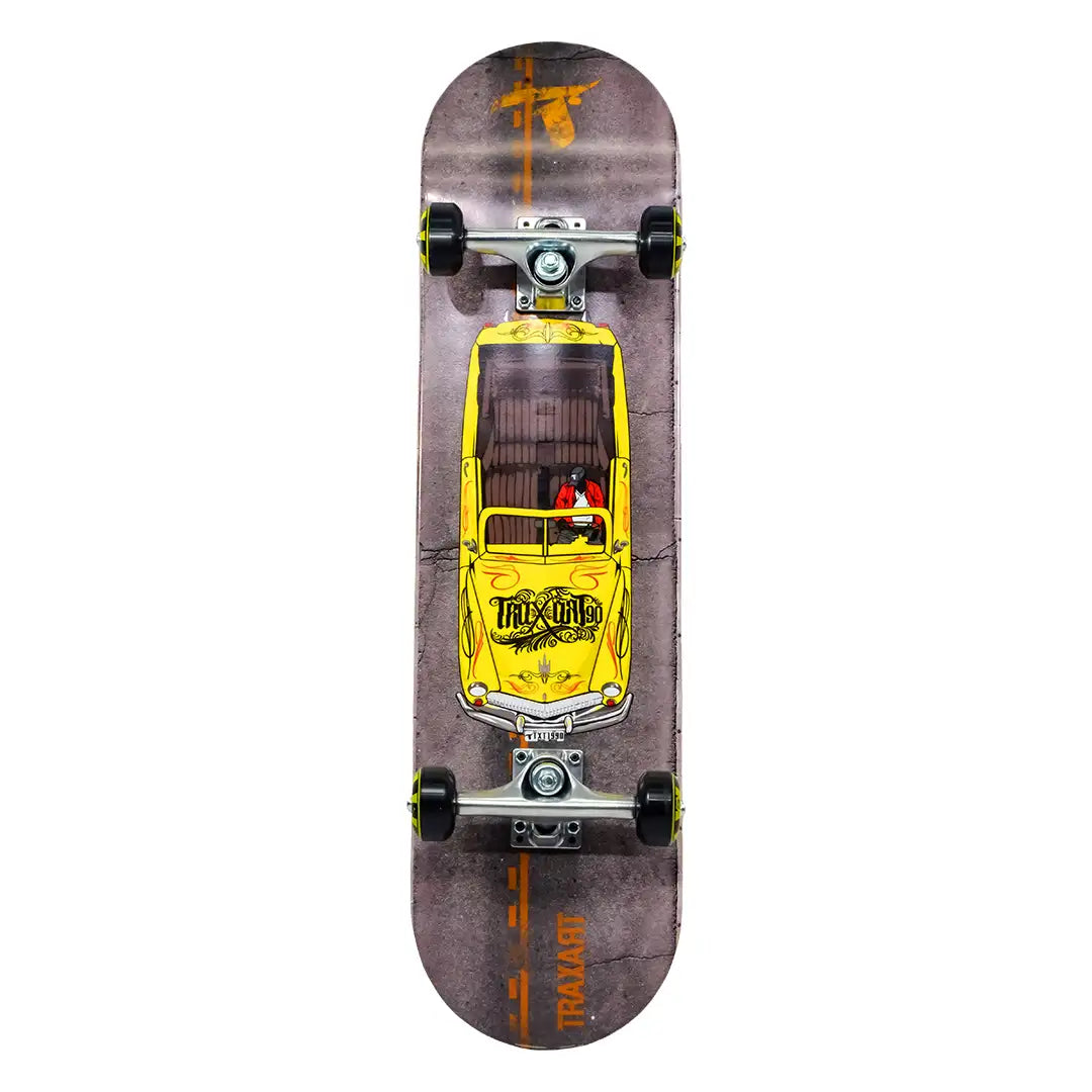 Skate Traxart Profissional Lowrider Amarelo DZ-302